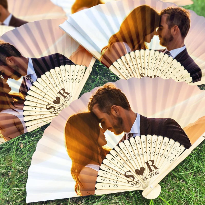 Personalized Wedding Fans - Etsy