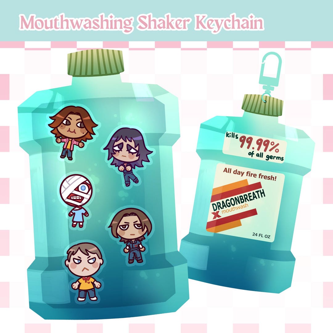 Mouthwashing 4.75" Shaker Keychain - Etsy