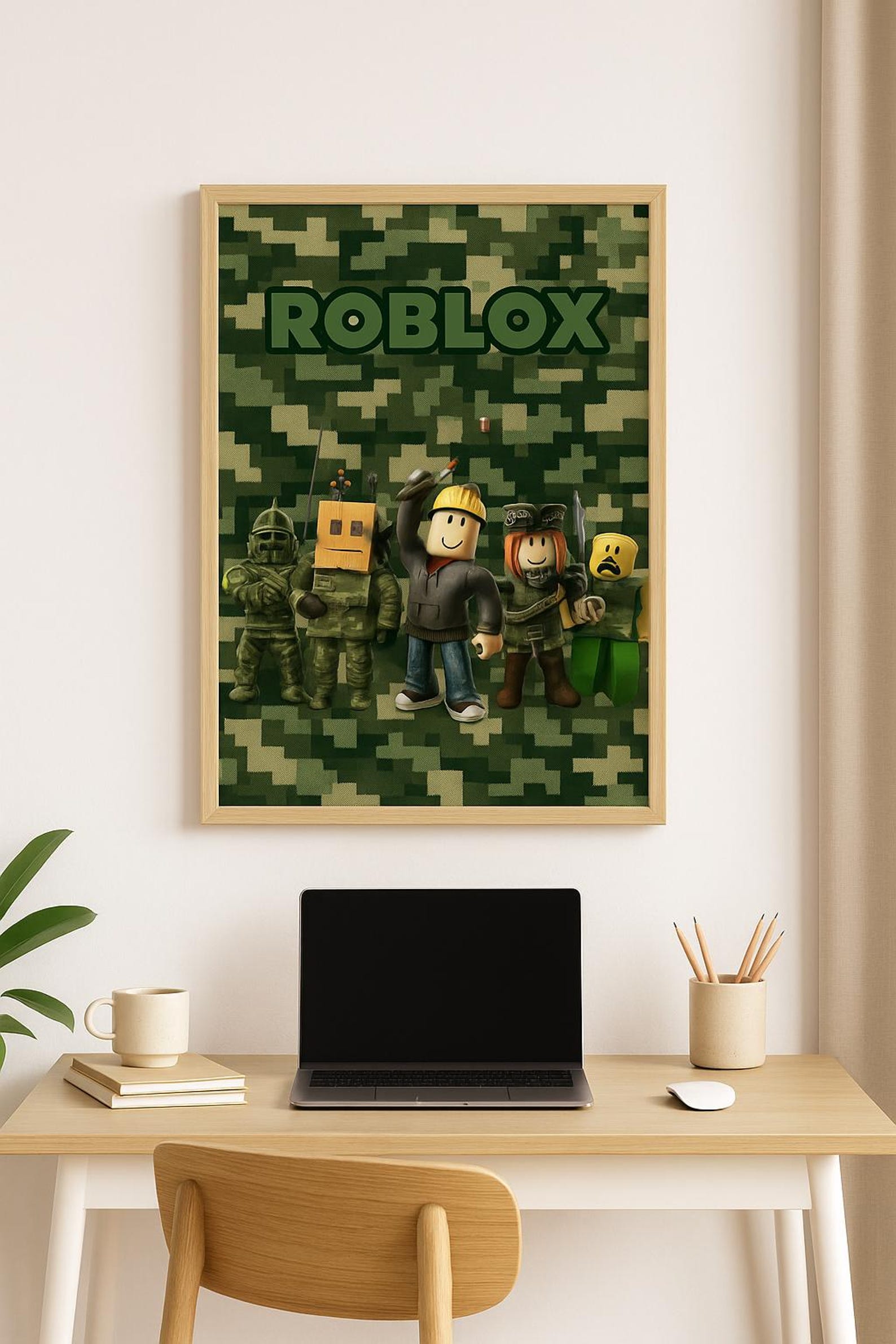 Roblox Camo Poster Printable | Roblox Wall Art | Digital Download ...