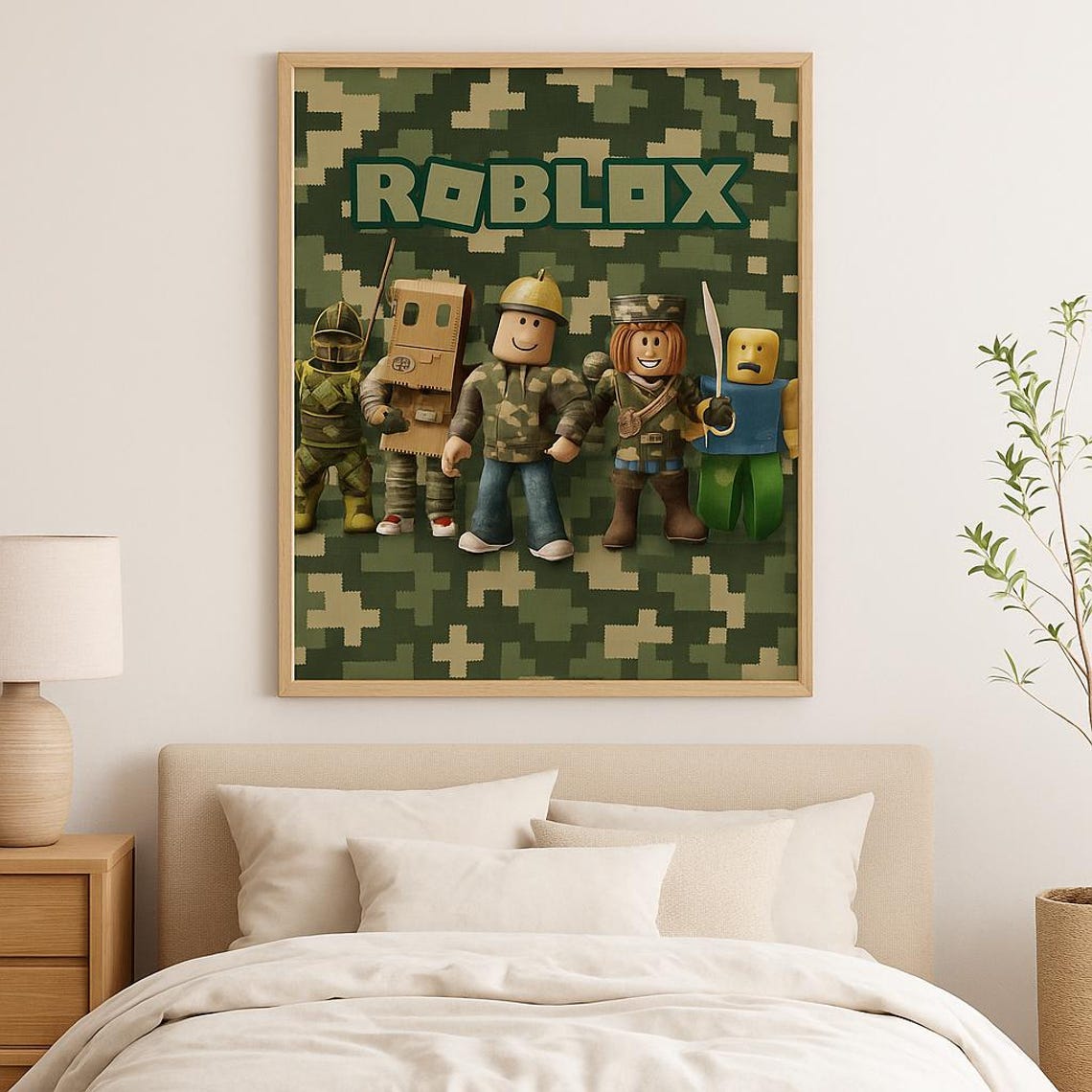 Roblox Camo Poster Printable | Roblox Wall Art | Digital Download ...
