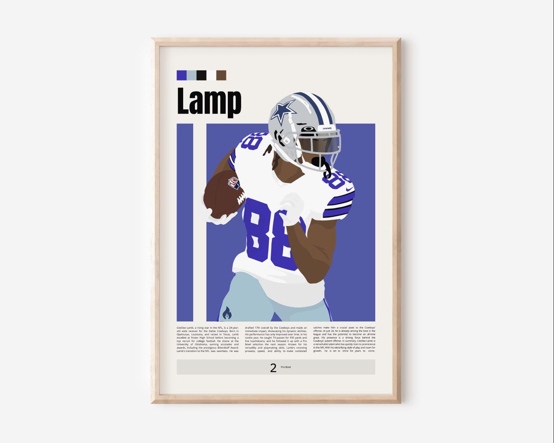 Ceedee Lamb Poster, NFL Poster, Dallas Cowboys - Etsy