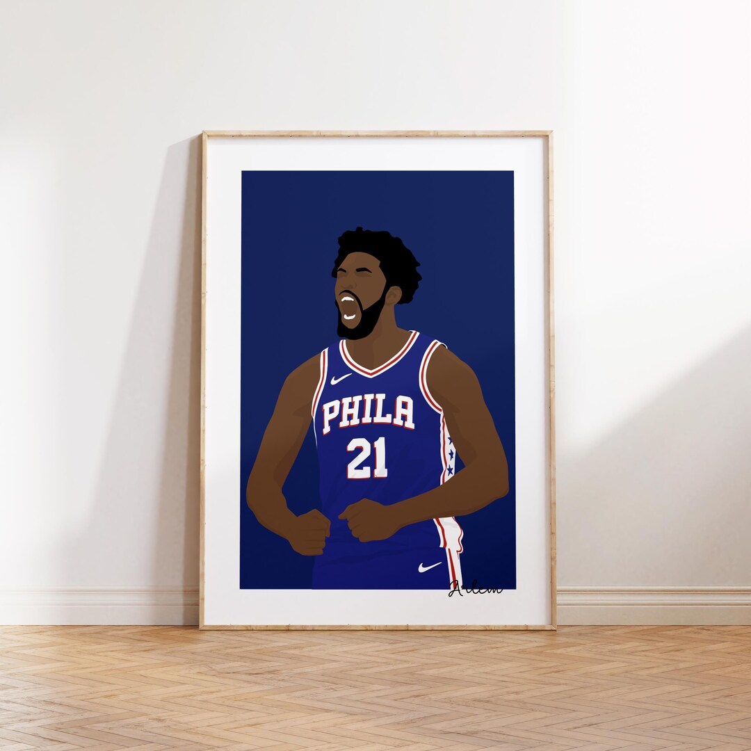 Joel Embiid, Philadelphia 76ers, NBA Poster, Basketball Picture - Etsy