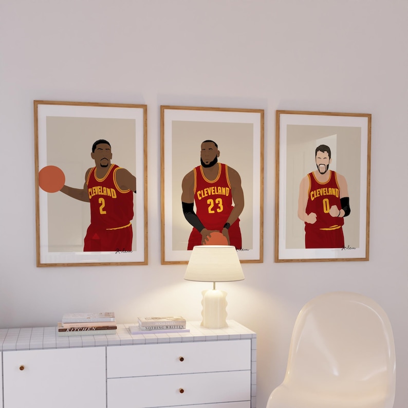 Lebron James, Kyrie Irving, and Kevin Love Poster - Basketball Poster ...