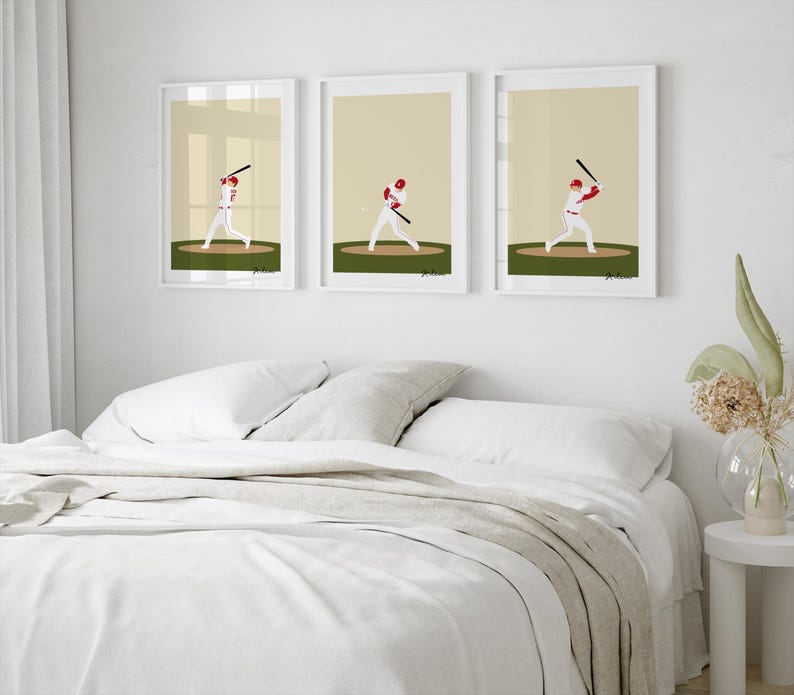 Shohei Ohtani Poster – Baseball Wall Art Printable | Minimalist MLB ...