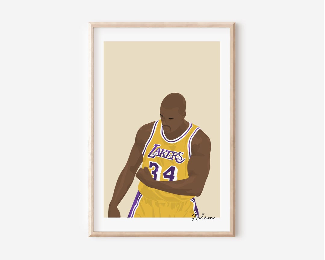 Shaquille O'neal NBA Poster - Classic Matte Art Print for Basketball ...