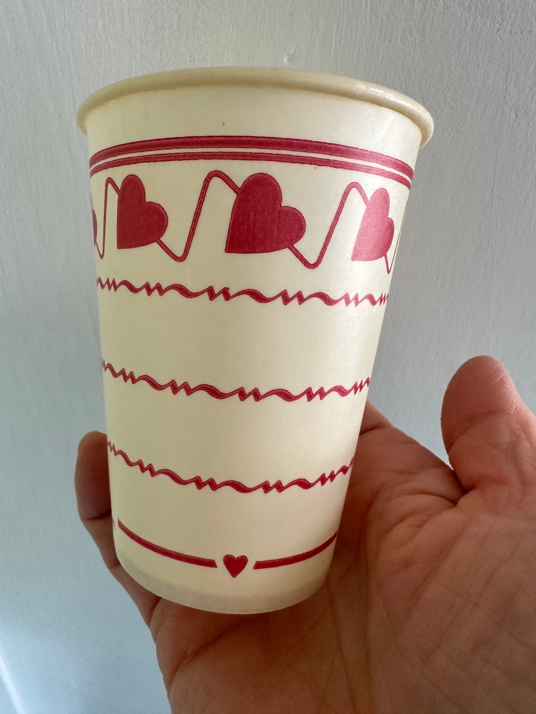 Vintage Waxed Valentine Heart Cup, Dixie, Sweetheart, Set of 10 - Etsy