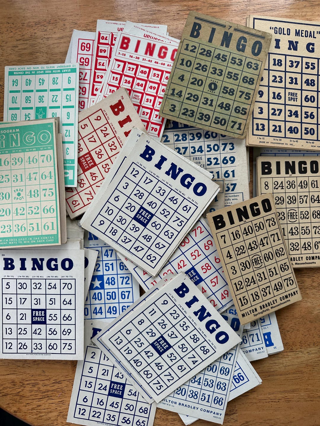 Old Stock, Huge LOT of 50 BINGO CARDS, Assorted Styles and Colors - Etsy