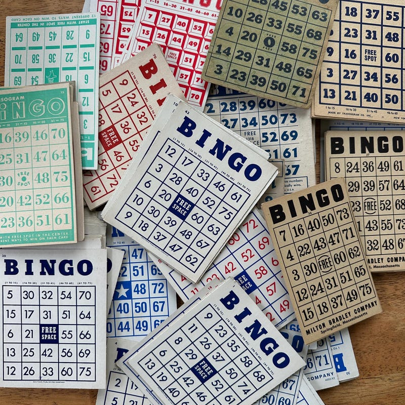 Vintage Bingo Cards - Etsy