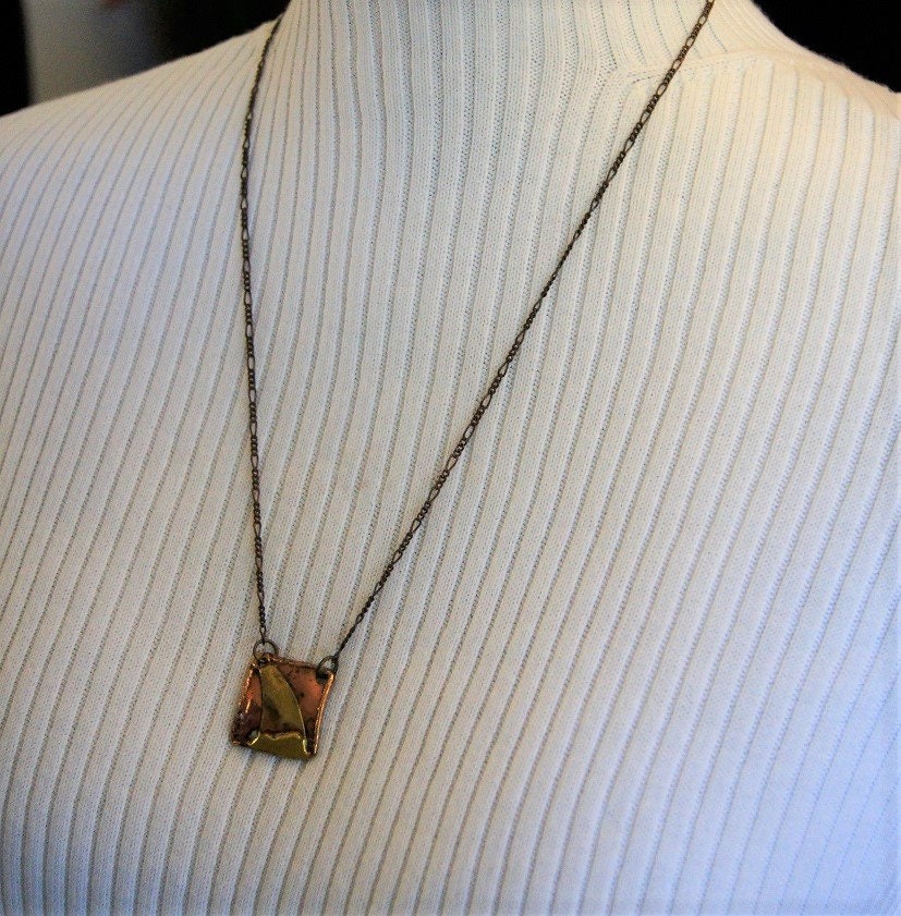 METAL SQUARE MADNESS Chain Metal Necklace - Etsy