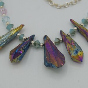 JAGGED SKYLINE Natural Quartz 5 Piece Quartz With Crystals Necklace - Etsy