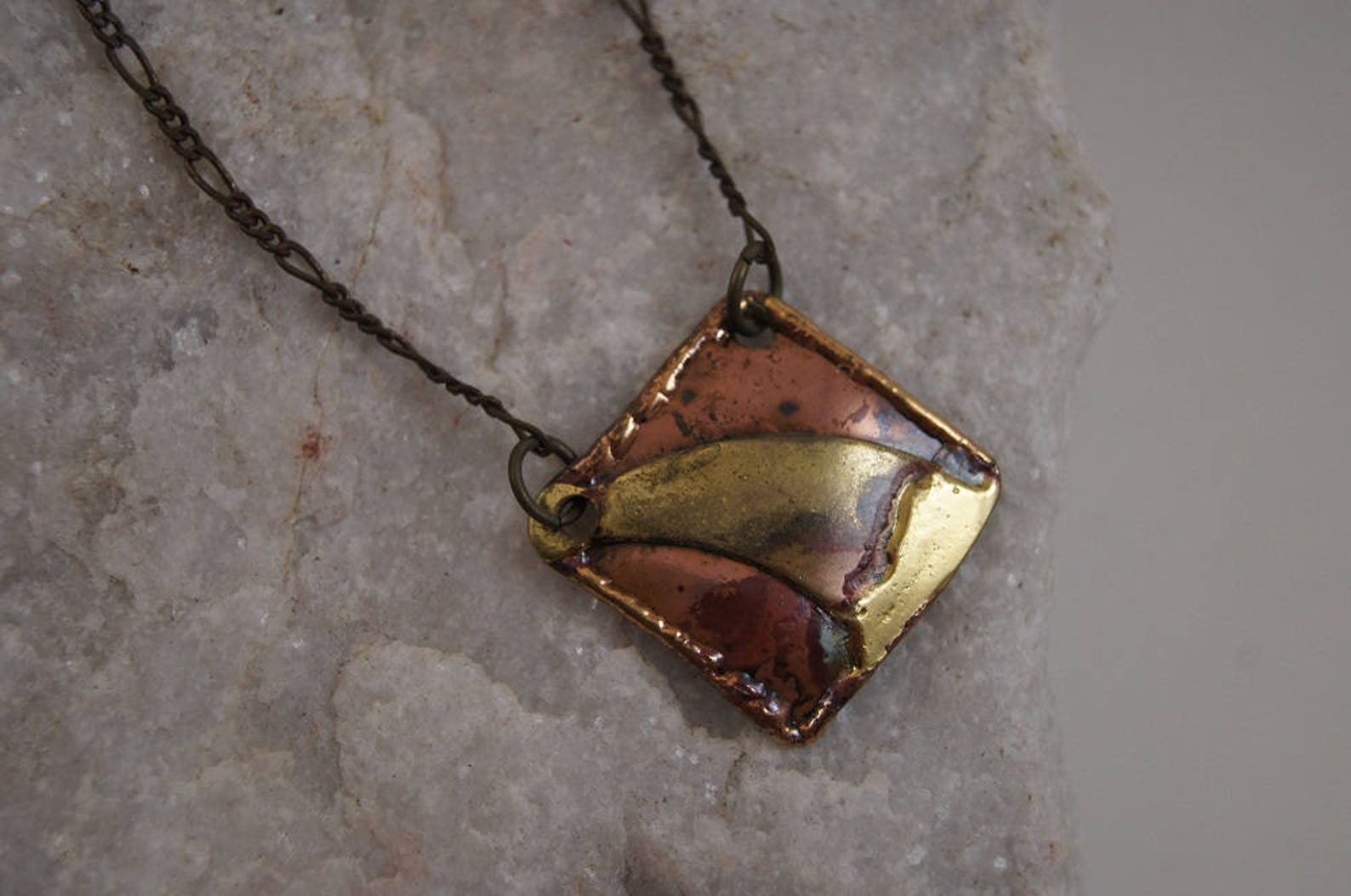 METAL SQUARE MADNESS Chain Metal Necklace - Etsy