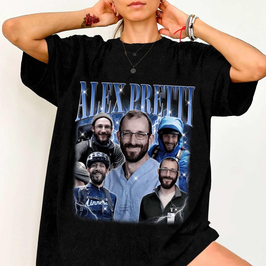 Alex Pretti Homage T-shirt, Vintage Alex Pretti Tribute Shirt, Justice ...