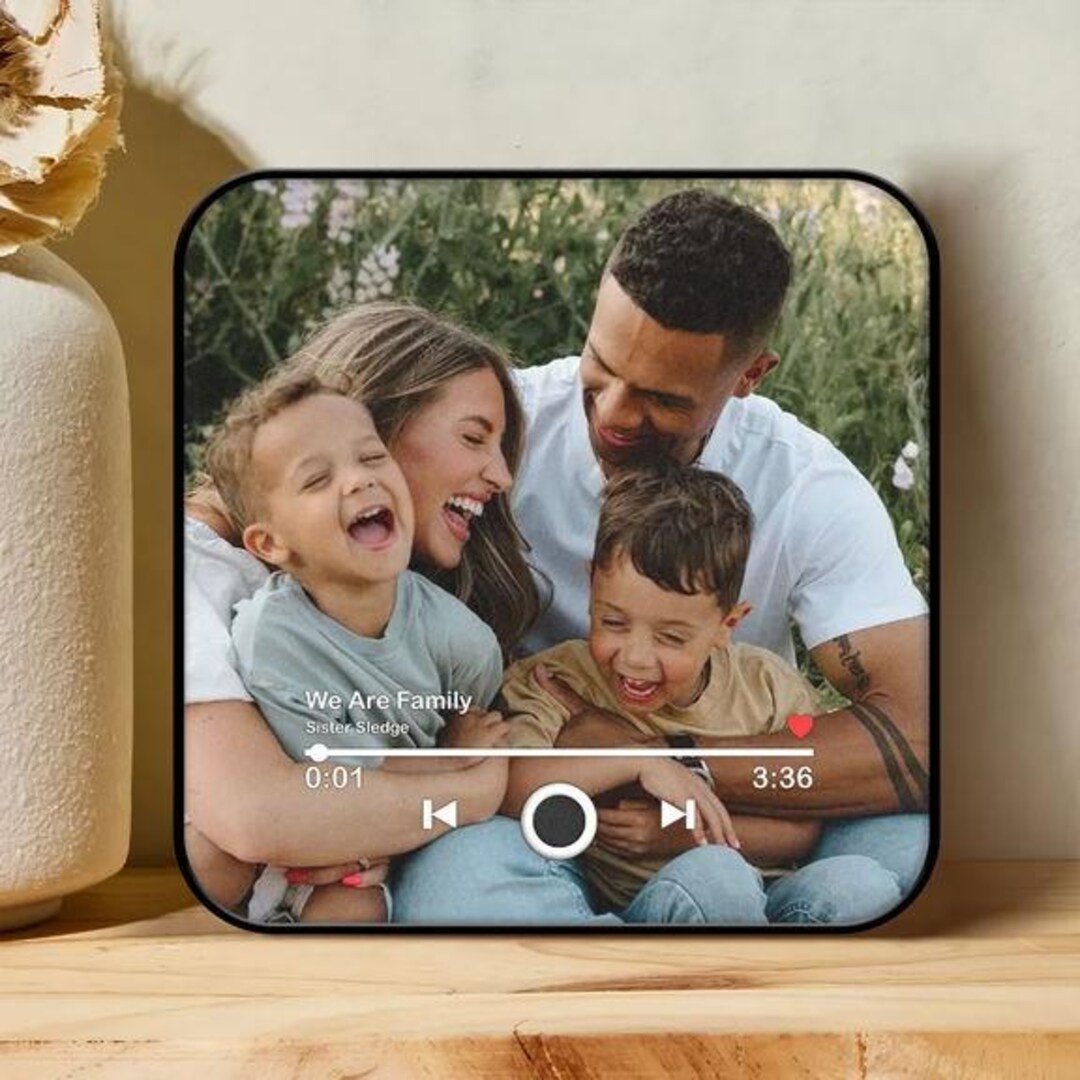 Personalized Photo Music Fridge Magnet, Custom Photo Album for Family ...