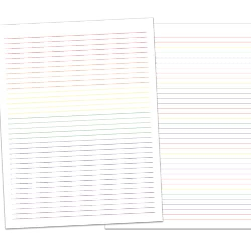 Lined Paper for Note Taking Printable Watercolor Paper Set - Etsy
