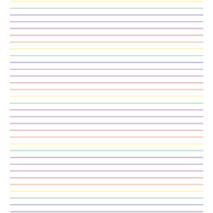 Rainbow Lined Paper Printable PDF - Etsy
