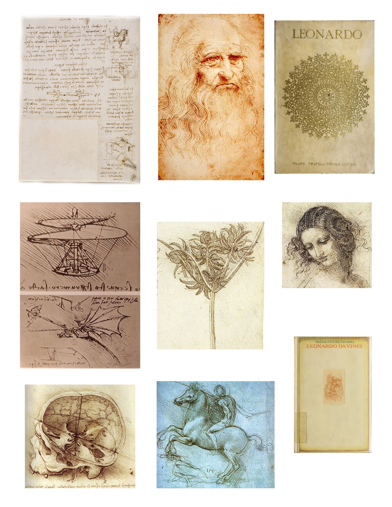 Leonardo Da Vinci Clip Art and Journaling Set Printable PDF - Etsy
