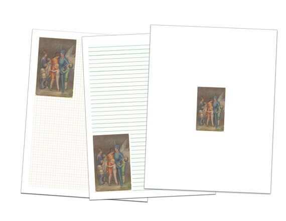 Peter Pan Writing Paper and Graph Paper Printable PDF | Etsy