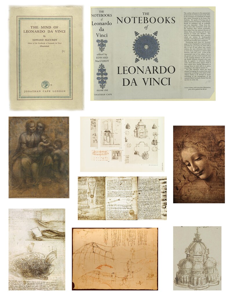 Leonardo Da Vinci Clip Art and Journaling Set Printable PDF - Etsy