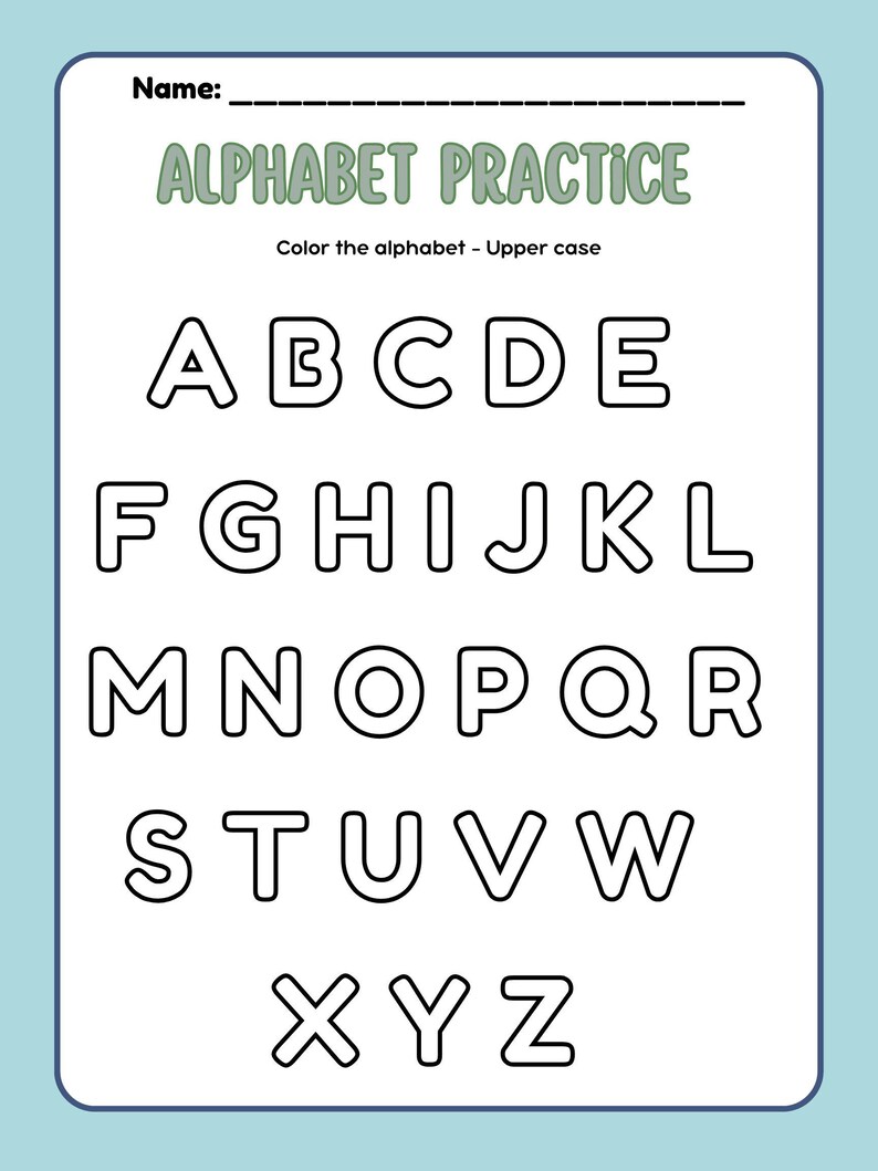 Alphabet Worksheets Printable: Pre-k/kindergarten ELA Starter Pack - Etsy