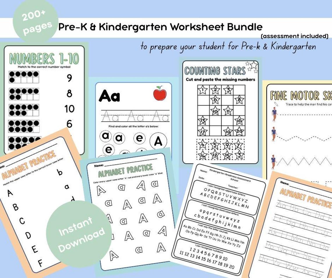 Pre-k / Kindergarten Readiness Bundle | ELA, Math, Fine Motor Skills ...