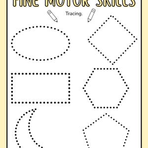 Prek Fine Motor Skills Practice, Tracing, Cutting (PDF & JPG) - Etsy
