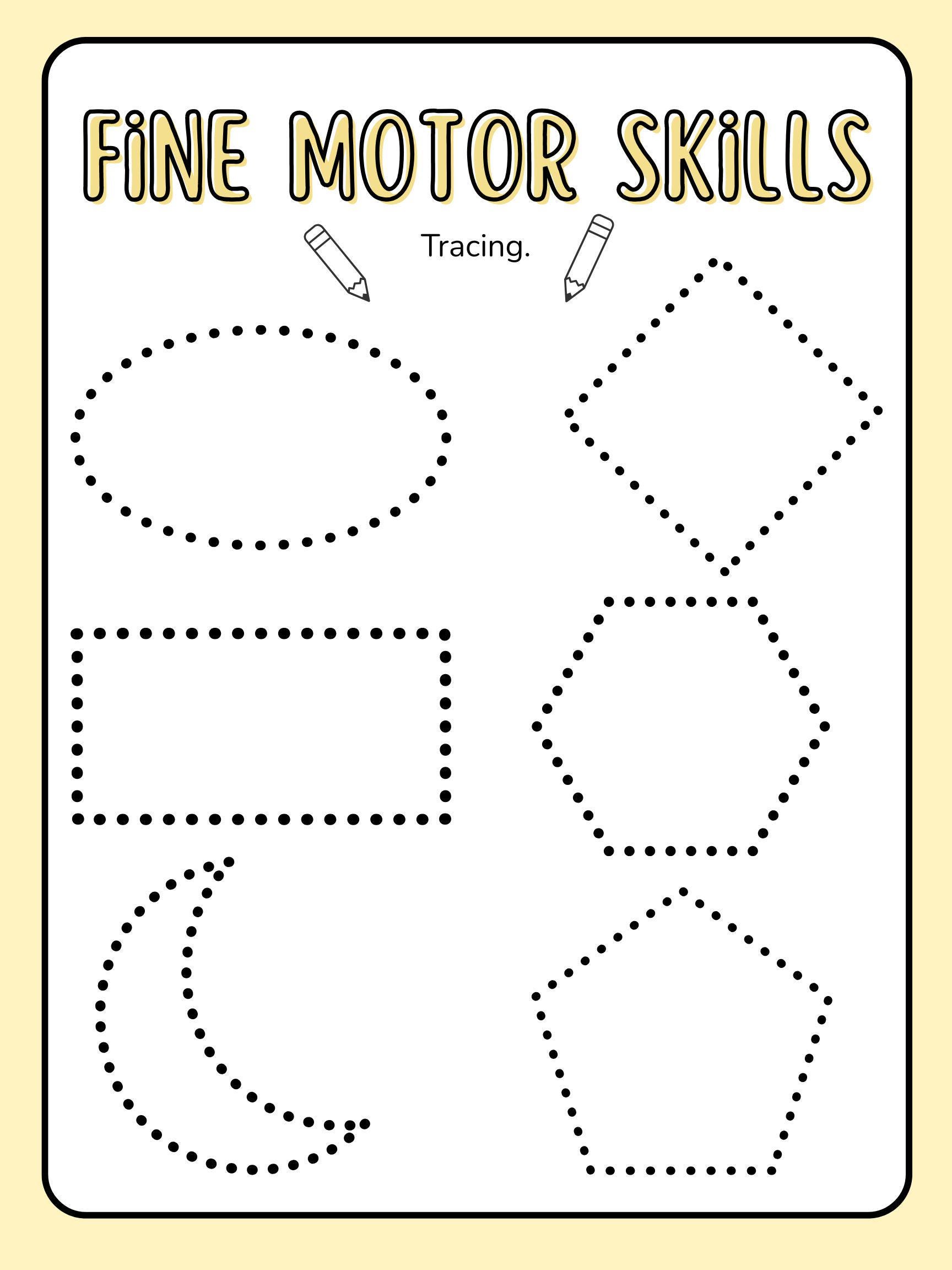 Prek Fine Motor Skills Practice, Tracing, Cutting (PDF & JPG) - Etsy