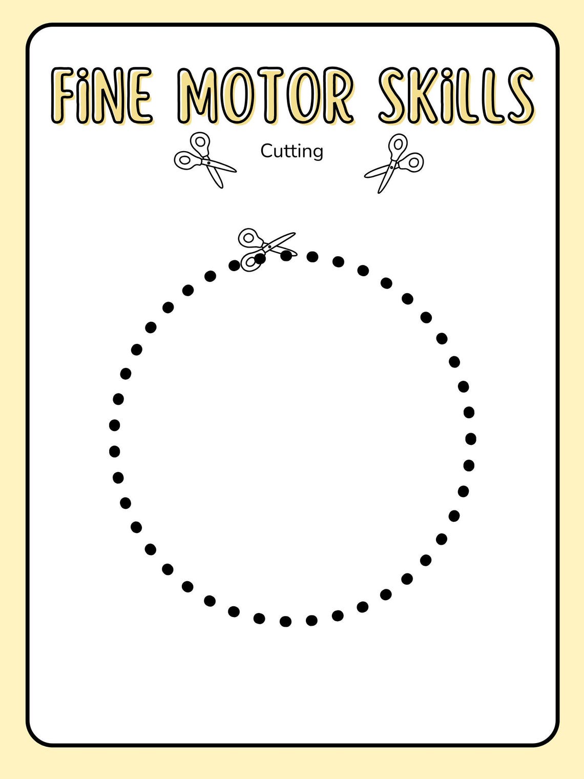 Prek Fine Motor Skills Practice, Tracing, Cutting (PDF & JPG) - Etsy