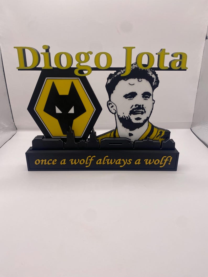 Diogo Jota Wolves Inspired 3D Printed Display – “once a Wolf Always a ...