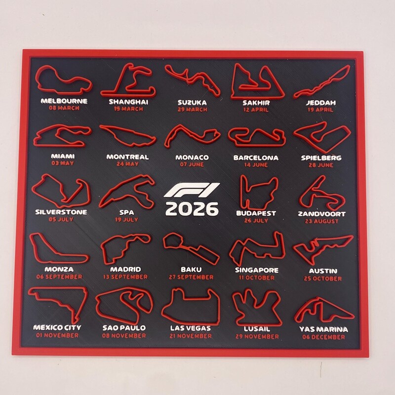 2026 F1 Wall Poster - Etsy Canada