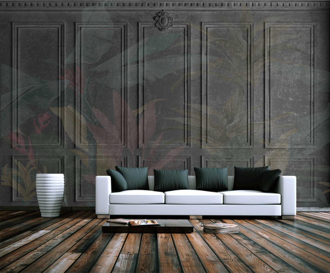Blue Paint Effect Wallpaper: Classic Wall Decor, Custom Size - Etsy