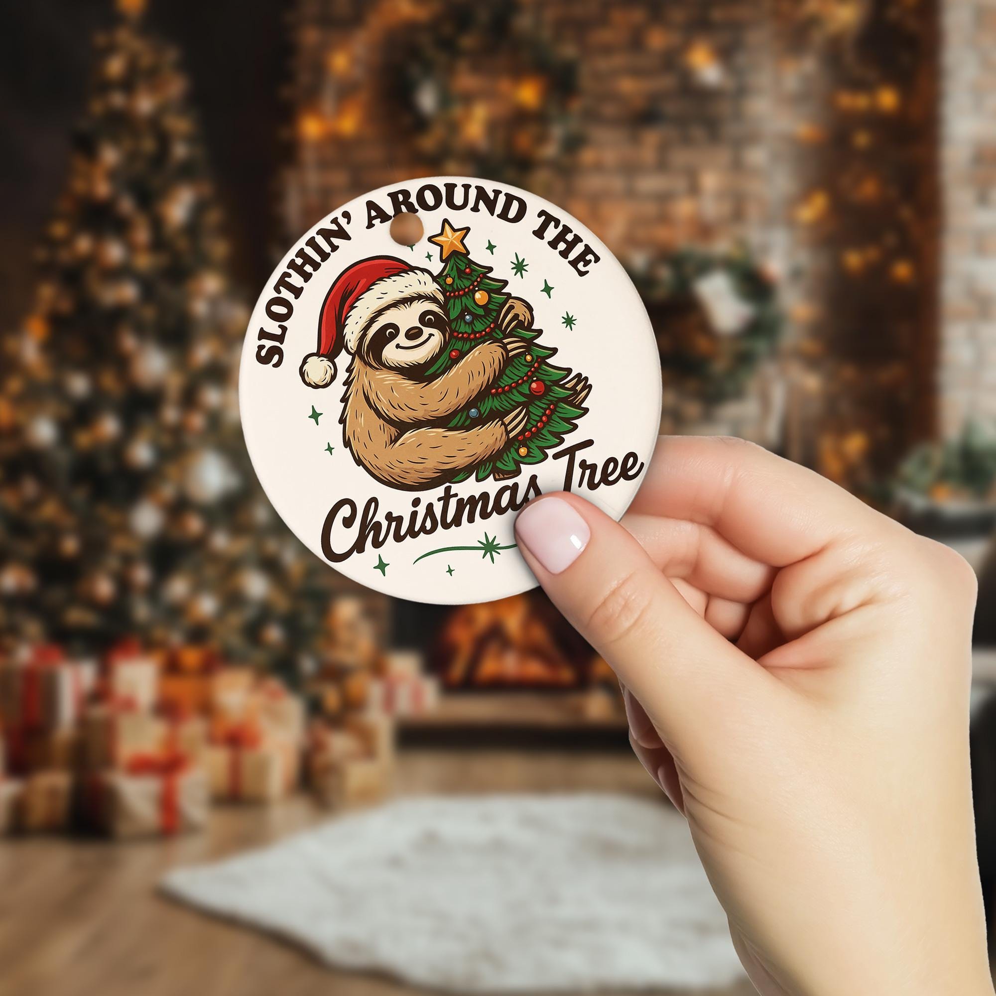 Sloth Christmas Ornament – Funny Holiday Tree Decoration - Etsy