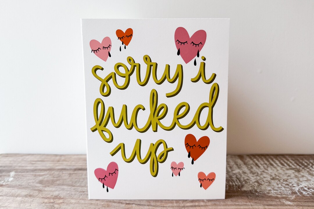 SORRY I FUCKED up Card - Etsy