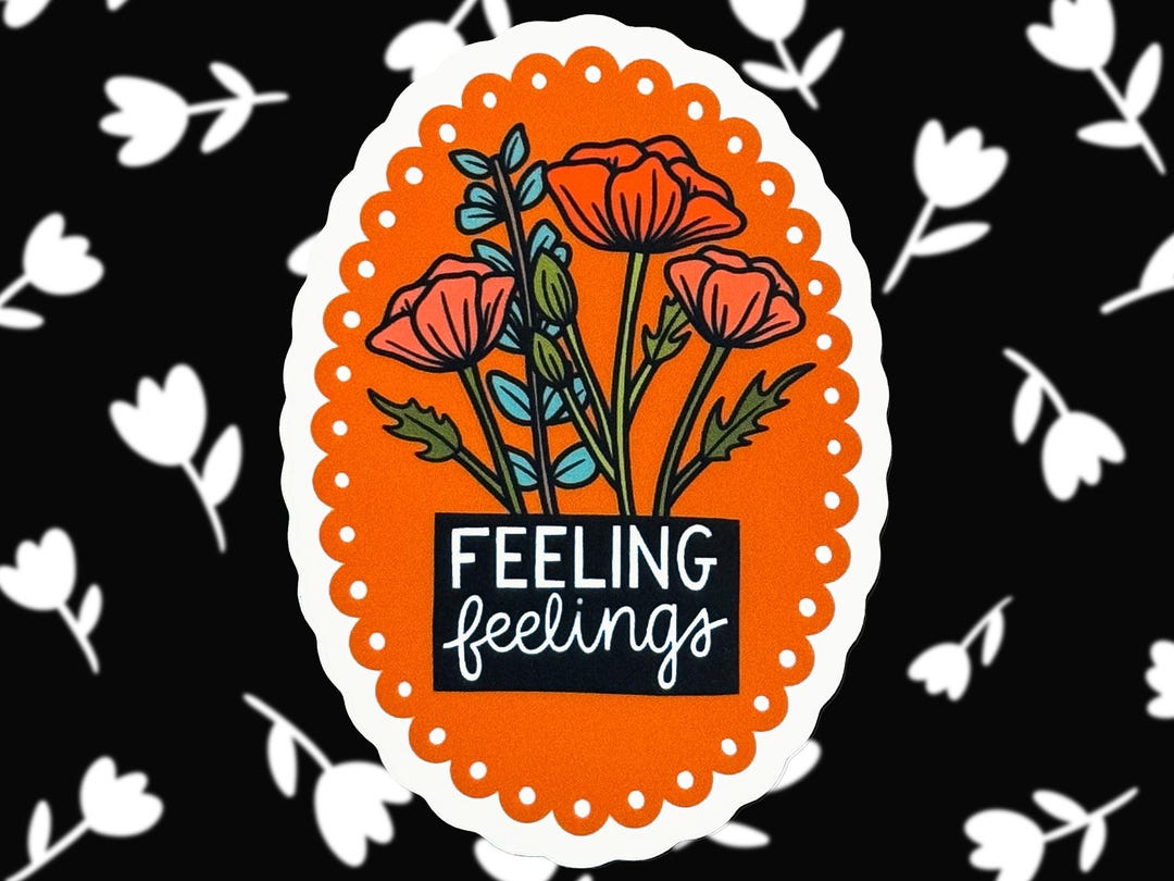 FEELING FEELINGS SCALLOPED Sticker - Etsy