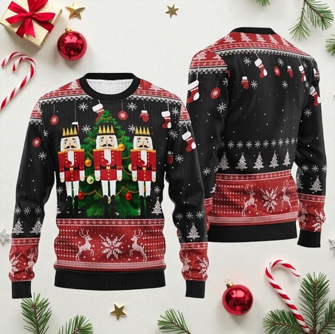 Nutcracker Ugly Christmas Sweater, Nutcracker Sweater, Ugly Sweater ...