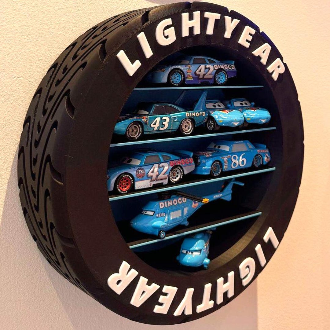 Lightning Mcqueen Dinoco Blue Edition Disney Cars Display Shelf • 3D ...