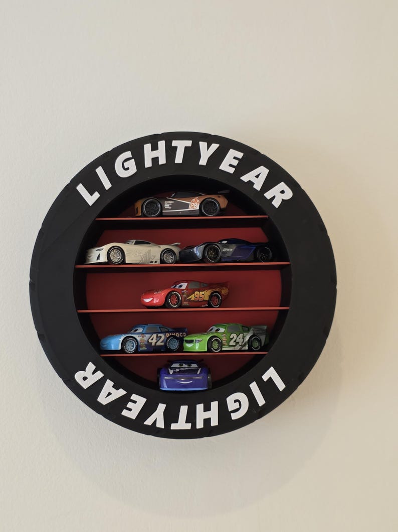 Lightning Mcqueen Disney Cars Display Shelf • 3D Printed Tire Kids Room ...