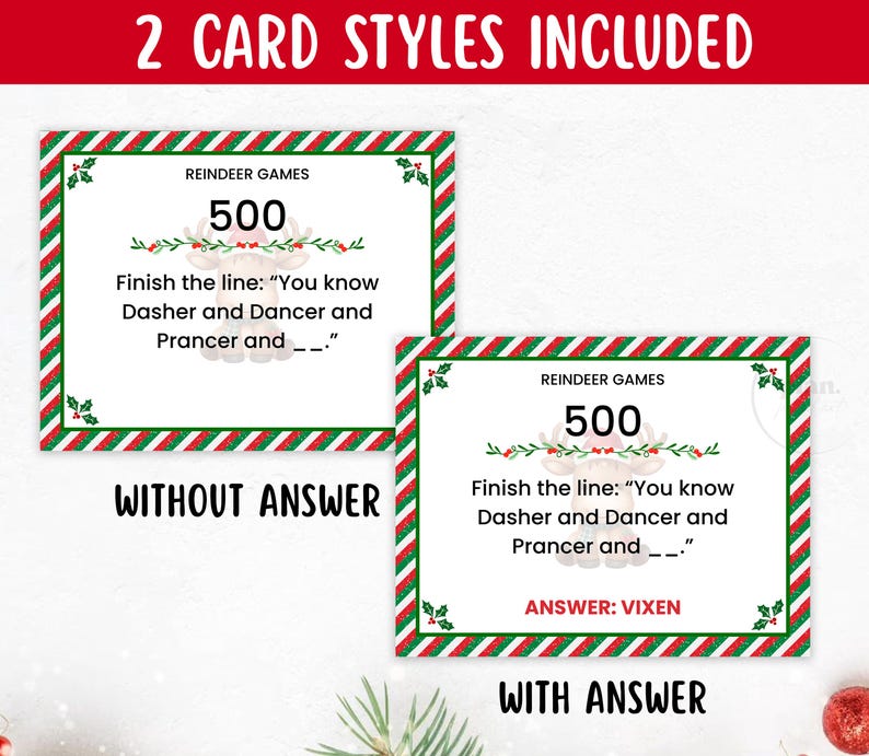 Christmas Jeopardy Game With Scoreboard, Fun Trivia Jeopardy Game ...