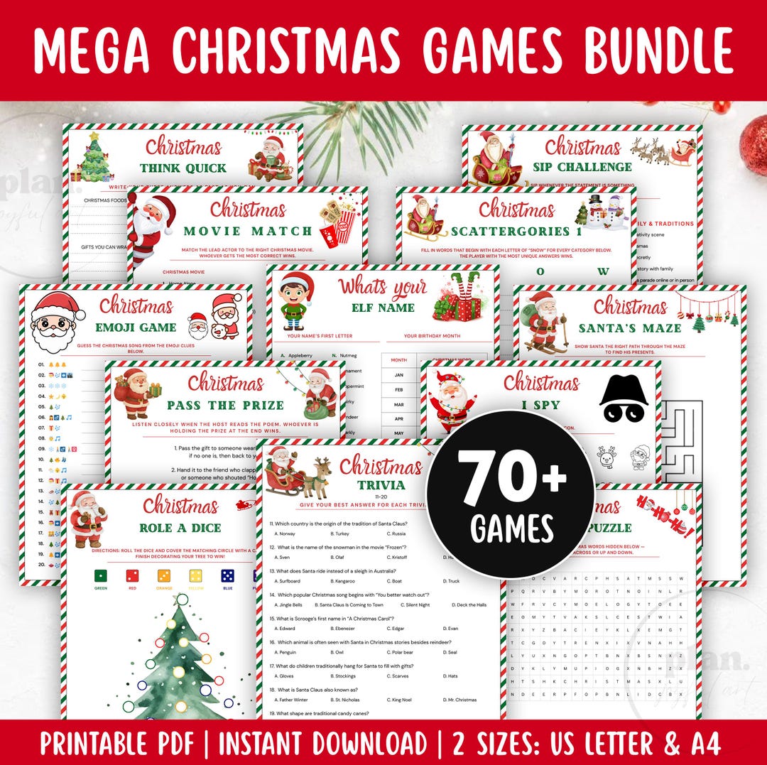 Christmas Game Bundle, Christmas Gift Exchange Games, Christmas ...