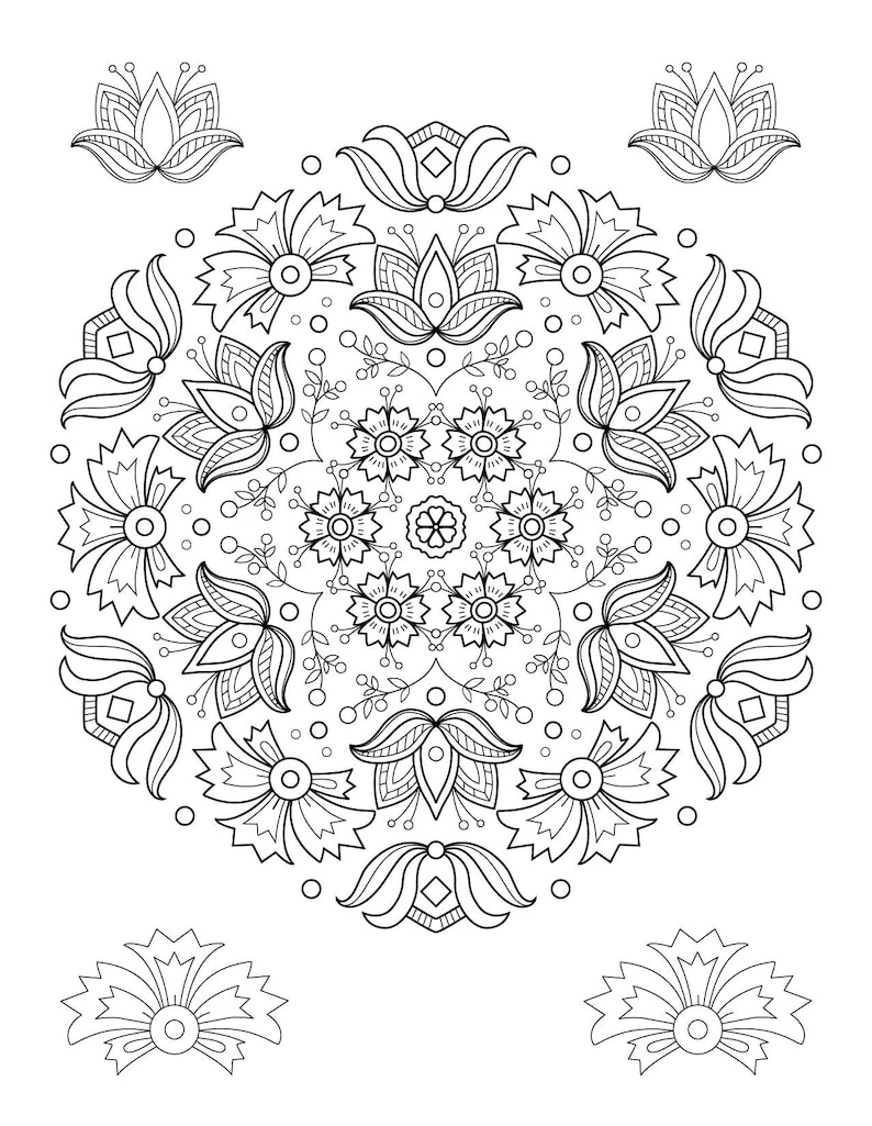 Printable Mandala Coloring Pages – Inspired by Estonian Folk Costume ...