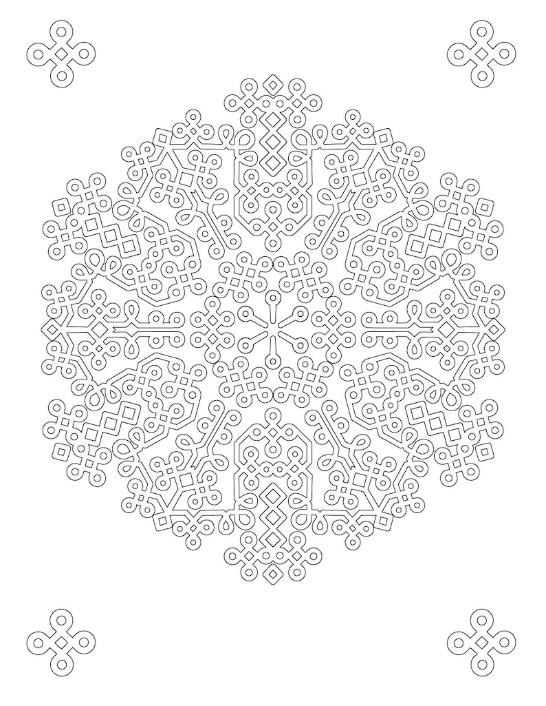 Printable Mandala Coloring Pages – Inspired by Estonian Folk Costume ...