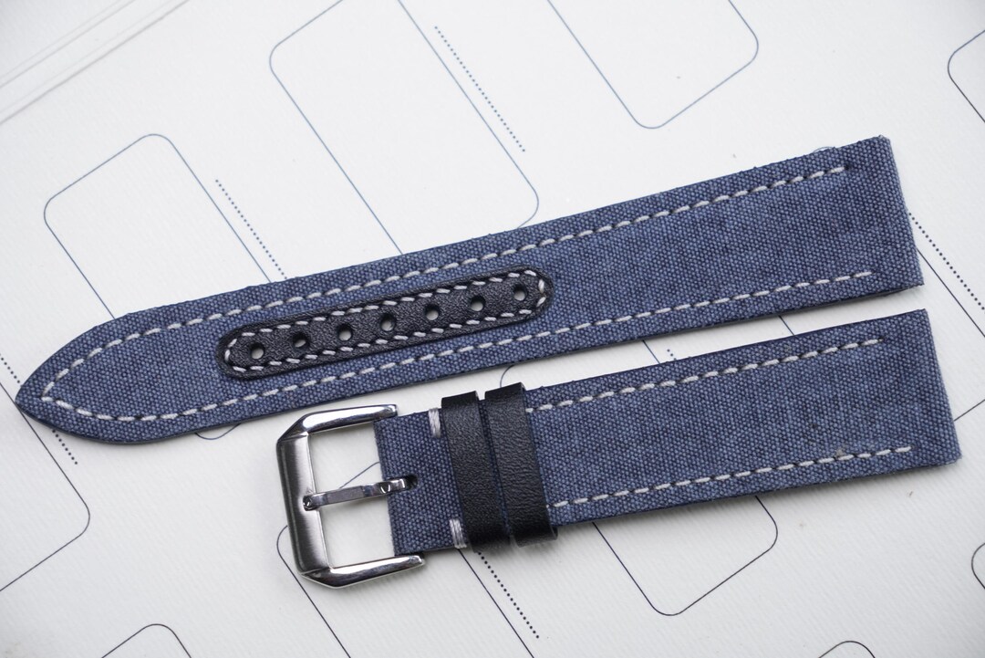 Watch Strap Handmade From Canvas Sizes: 24mm, 23mm, 22mm, 21mm, 20mm ...
