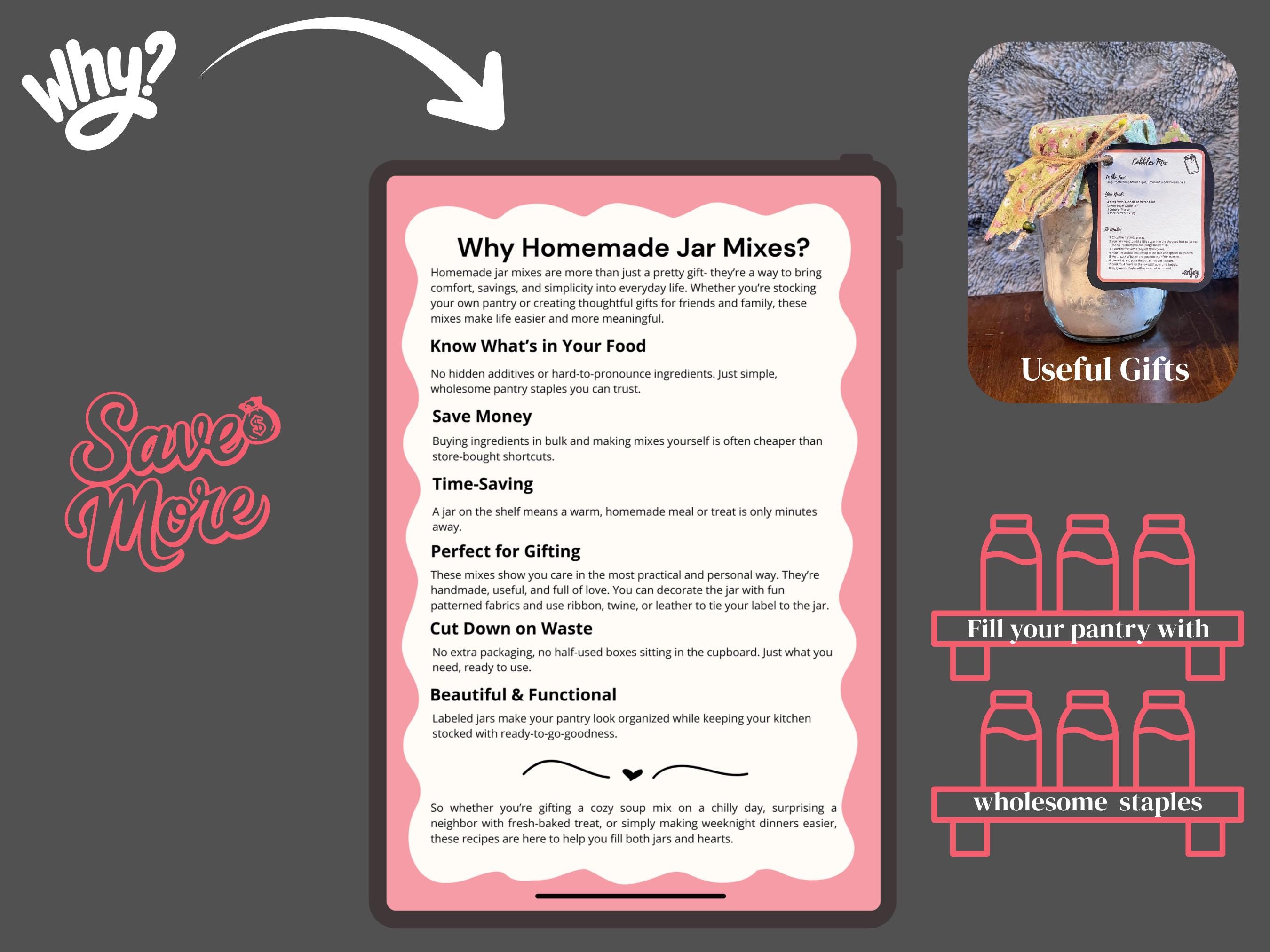 Homemade Jar Mix Recipes E-book | DIY Pantry & Gift Ideas (digital ...