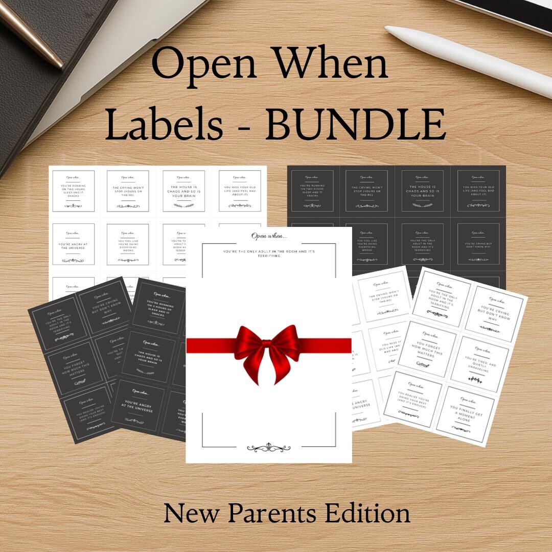 New Parents – Printable Envelope Labels | Open When Letter Pack for ...