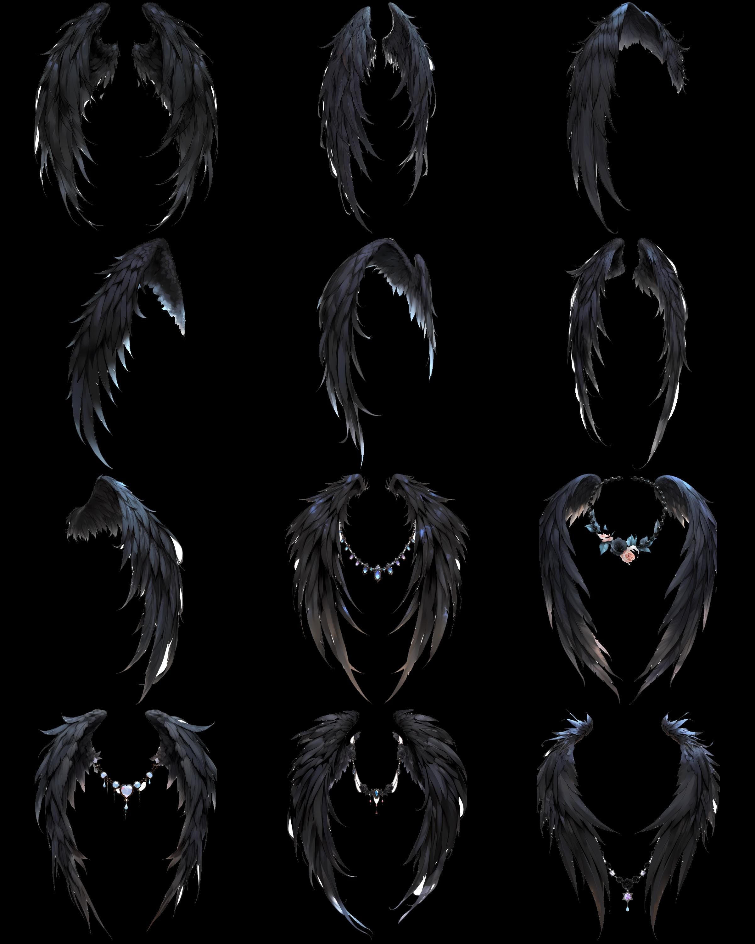 55black Angel Wings PNG, Dark Feather Overlay, Transparent Gothic ...