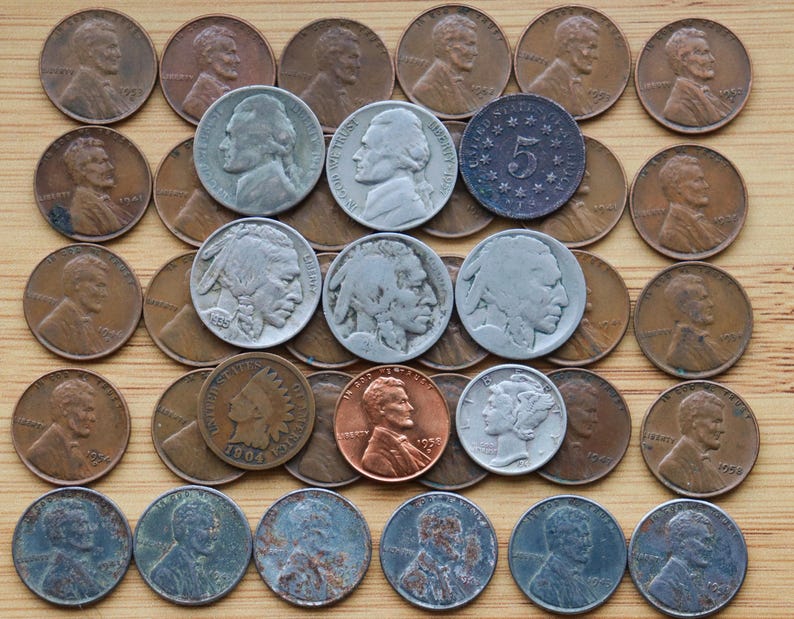 Huge U.S. Coin Collection With 90% Silver Mercury Dime - Etsy