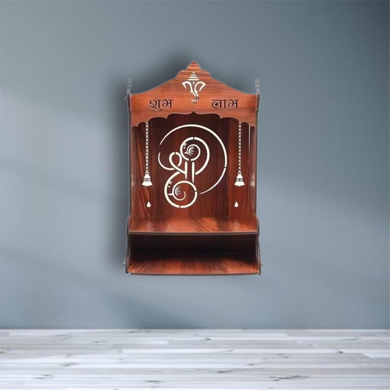 Handcrafted Wooden Pooja Mandir | Hindu Home Temple | Small Mandir for ...
