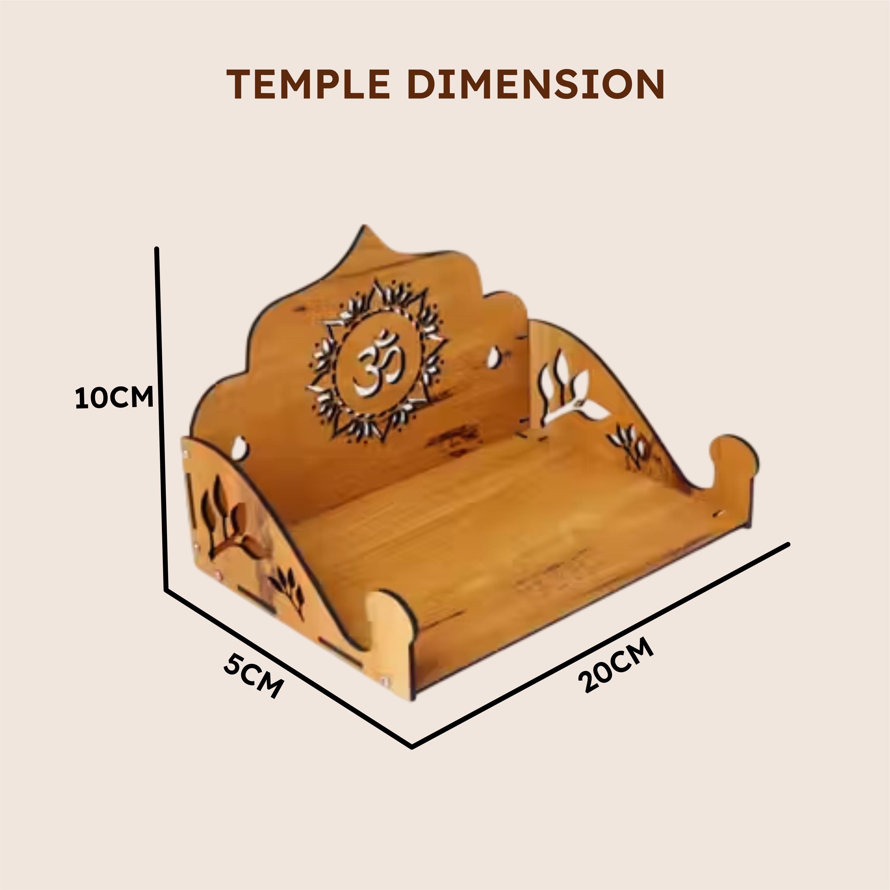DIY Wooden Pooja Mandir With Om Design | Compact Mandir for Home ...