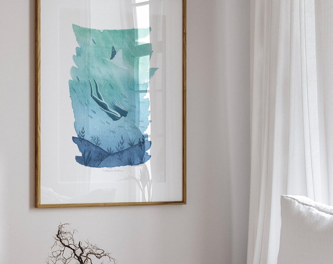 Dive Print - Etsy