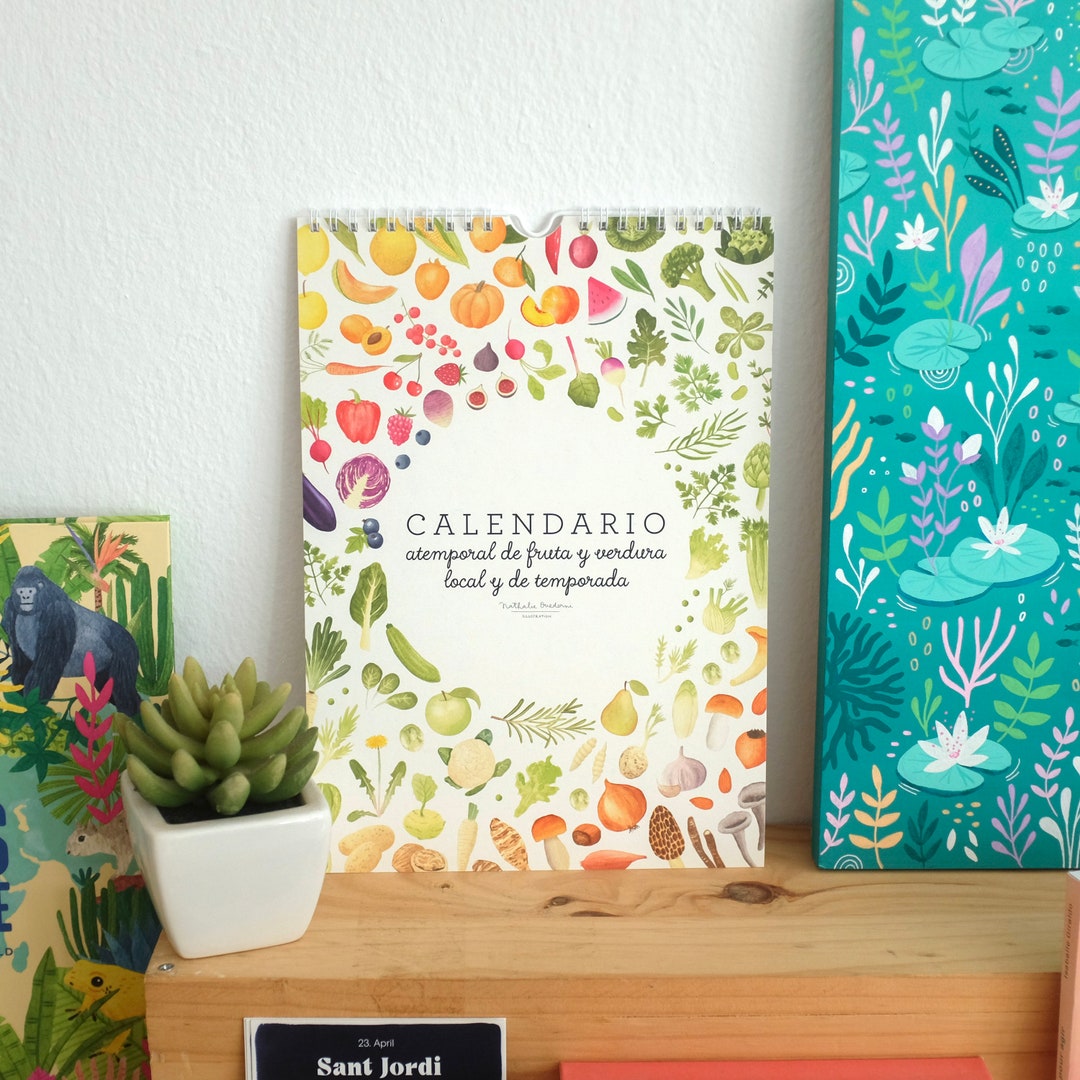 Vegetables Calendar, Gift for Nutritionist, Local Produce, Kitchen ...