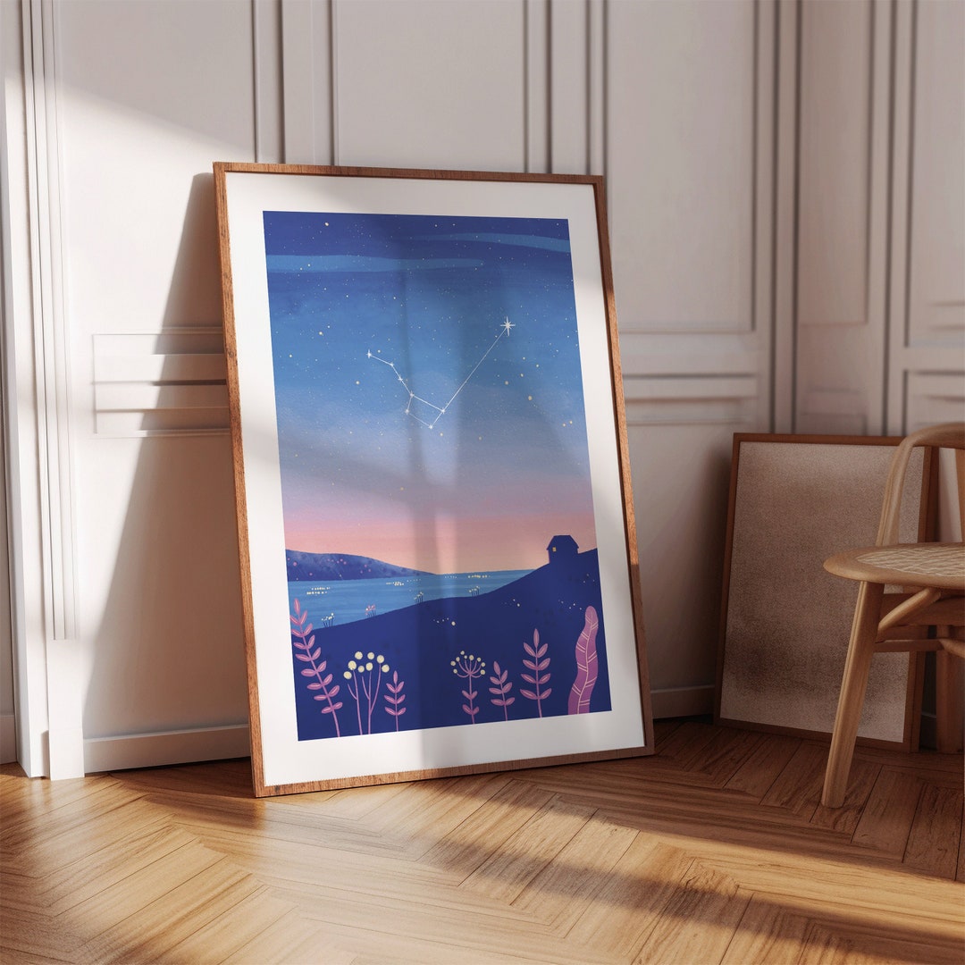 Constellation Big Dipper Art Print, Stargazing Art Print, Night ...